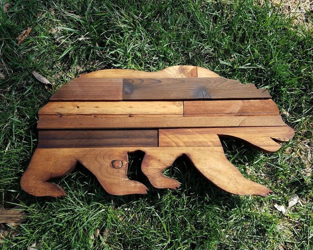 Rustic Wood Bear Sign – Covered Bridges Woodworking, LLC