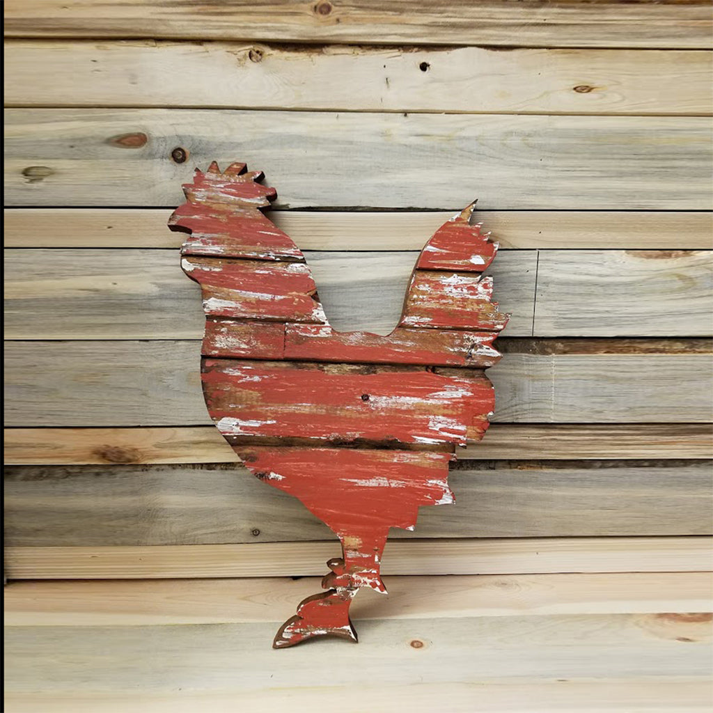 Rustic Red Rooster Sign – Covered Bridges Woodworking, LLC