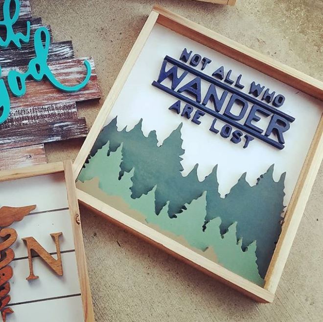 Wander Sign – Covered Bridges Woodworking, LLC